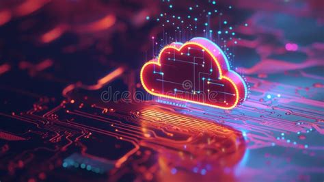 In This Isometric Illustration We See A Modern Cloud Technology