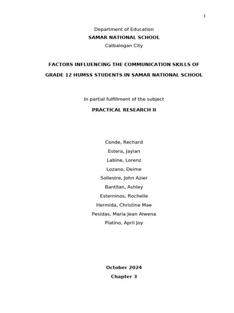 Group 3humss C Chapter 3 Methodology Pdf Survey Methodology Statistics