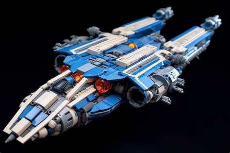 Premium Ai Image A Detailed Lego Spaceship Ready For Intergalactic Ai