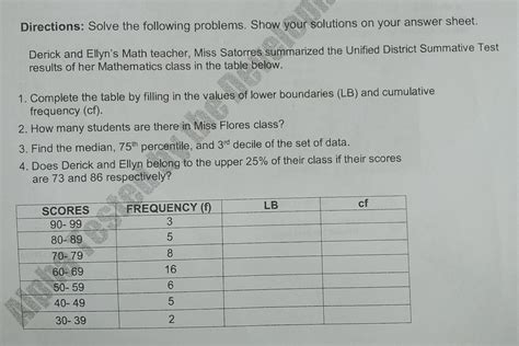 Solved Directions Solve The Following Problems Show Your Solutions