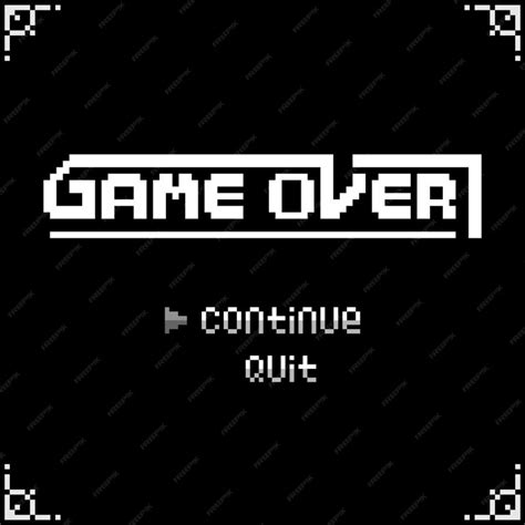 Premium Vector Game Over In 8 Bit Pixel Text Background Icon For Game Assets In Vector