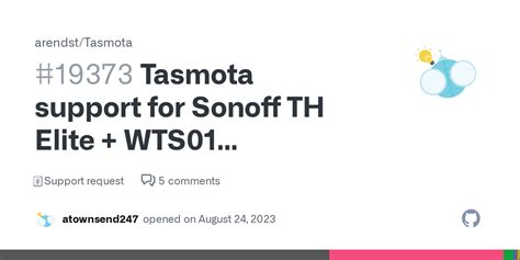 Tasmota Support For Sonoff Th Elite Wts01 Waterproof Temperature Sensor · Arendst Tasmota