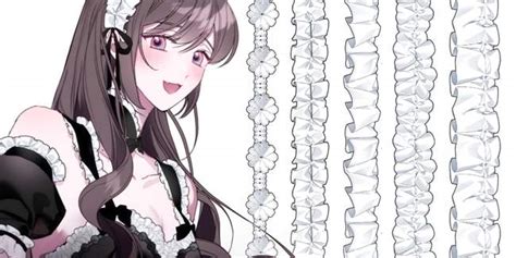 Sut 로맨스 판타지 자잘 프릴 브러쉬2 5종 밑색채색 그림꾸미기전문가