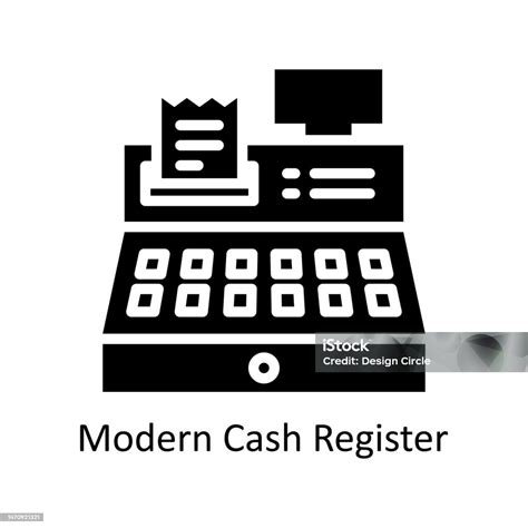 현대 금전 등록기 벡터 솔리드 아이콘 디자인 그림입니다 흰색 배경에 식료품 기호 Eps 10 파일 계산대에 대한 스톡 벡터 아트 및 기타 이미지 Istock