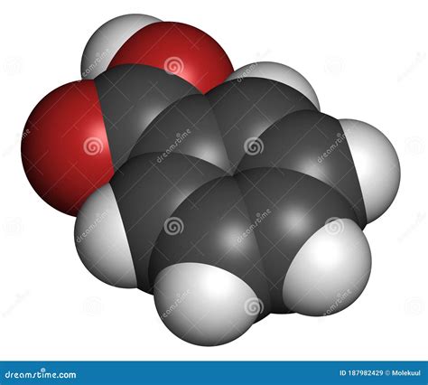 Benzoic Acid Molecule Benzoate Salts Are Used As Food Preservatives Stock Illustration