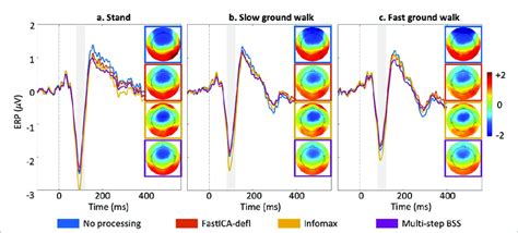 Erp Time Courses And Scalp Topographies For Different Experimental