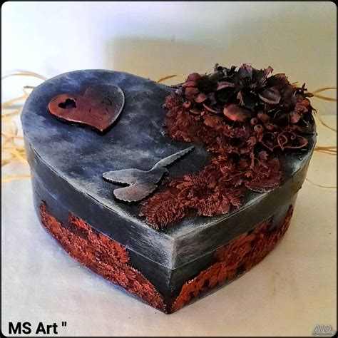 Сърце Кутия за бижута Mixedmedia Ръчна изработка Друго ръчна изработка Ръчно изработ