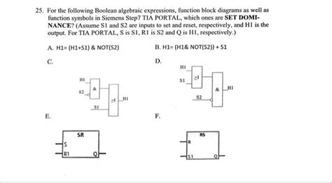 5 For The Following Boolean Algebraic Expressions
