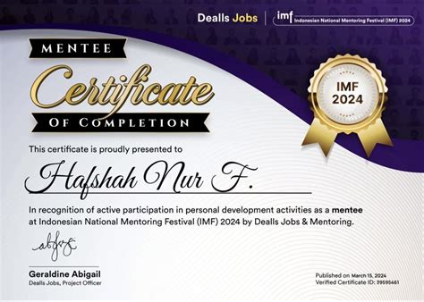 Hafshah N Fadeela On Linkedin Dealls1on1mentoring