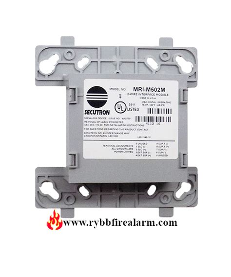 Secutron MRI M M U Zone Interface Module Rybb Fire Alarm