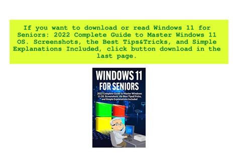 Ppt Download [ebook] Windows 11 For Seniors 2022 Complete Guide To