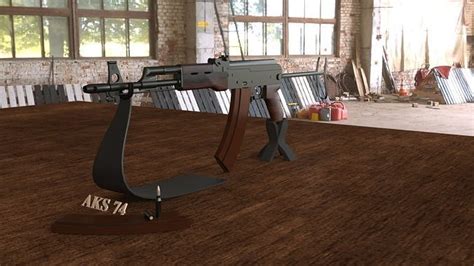 3d Model Russian Aks 74 Assault Rifle Vr Ar Low Poly Cgtrader