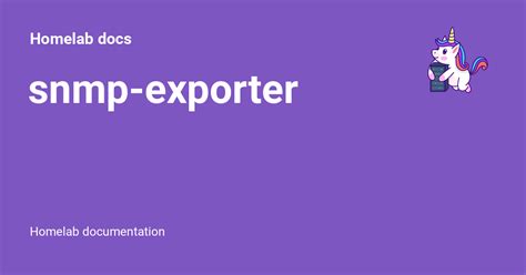 Snmp Exporter Homelab Docs