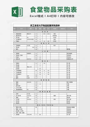采购清单Excel表格模板下载 熊猫办公