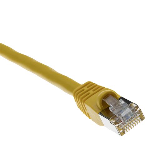 5ft Shielded Cat6 Yellow Ethernet Patch Cable Molded Boot