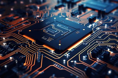 Premium Ai Image Electronic Circuit Board Close Up Abstract