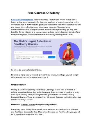 Ppt Free Udemy Course Best Online Courses Powerpoint Presentation