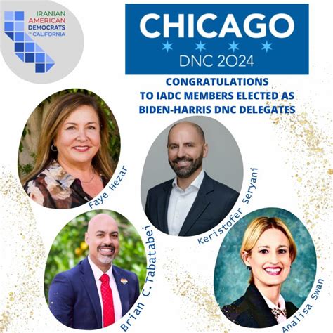 Iadc Members Elected As Dnc 2024 Delegates Iranian American Democrats