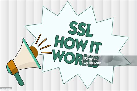 개념적 손을 Ssl 어떻게 그것은 작품을 보여주는 작성입니다 세션 키를 보여주는 사업 사진 모든 전송된 데이터를 암호화 하는 데 사용 됩니다 에 대한 스톡 벡터 아트