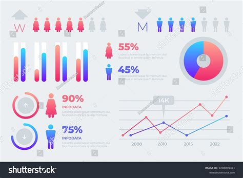 Demographic Chart Design Template Vector Illustration Stock Vector