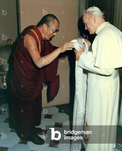 Image Of Pope John Paul Ii Meets Dalai Lama Vatican City 1986