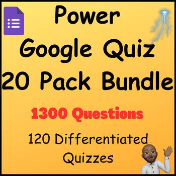 Physics Power Quiz Bundle P IV Google Form Questions