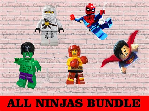 5 Ninjas Png Bundle Ninjas Png Bundle Super Ninjas Bundle Etsy