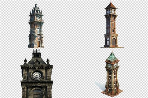 Premium Psd Clock Tower A Tall Structure With A Clock Often