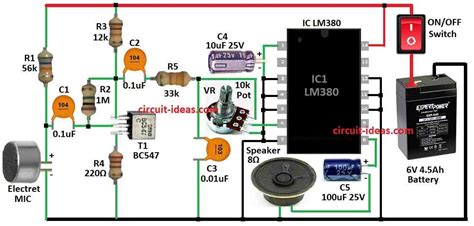Simple Public Address Amplifier Circuit Circuit Ideas For You Simple Public Address Amplifier Circuit Circuit Ideas For You