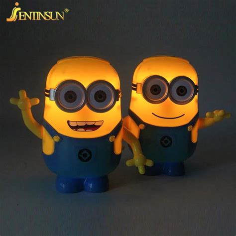 3D Cartoon Minions LED Light Fold Table Lamp Piggy Reading Lights ...