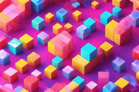 Premium Ai Image Abstract 3 D Rendering Of Cubes