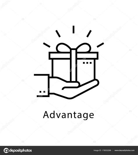 Advantage Vector Line Icon Stock Vector Image By ©creativestall 178032266
