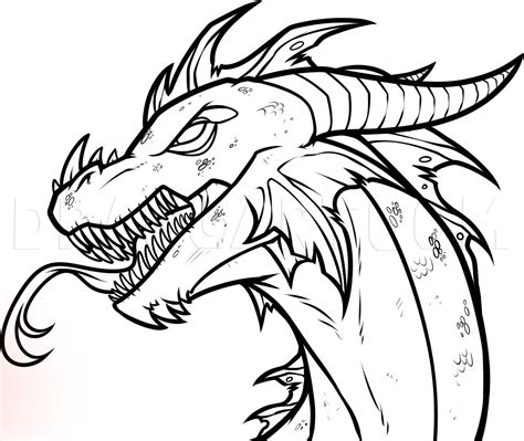 Realistic Dragon Drawing Cool Dragon Drawings Dragon Head Drawing