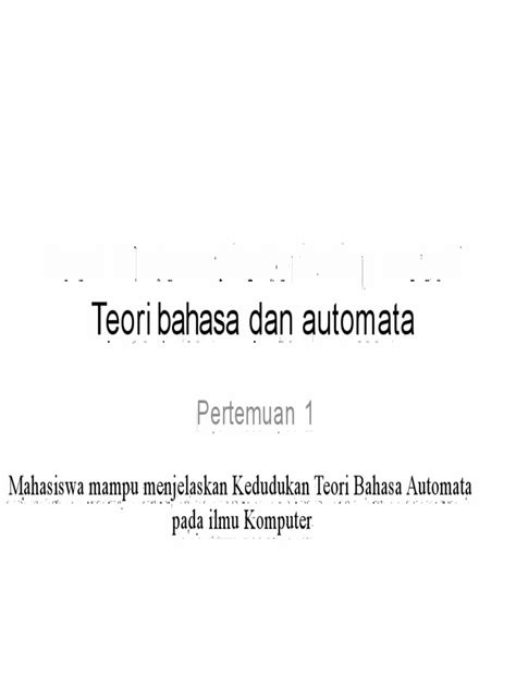 Teori Bahasa Dan Automata 1 Pdf