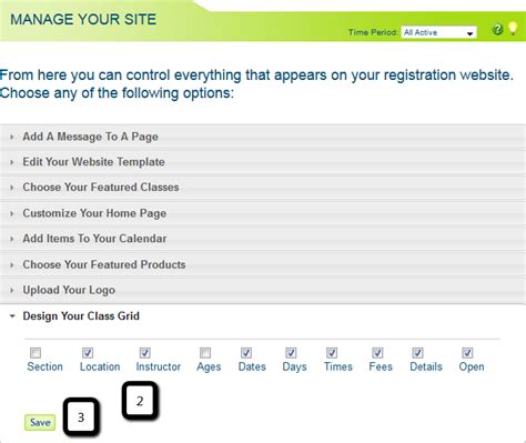 Design Your Class Grid Asap Vanco