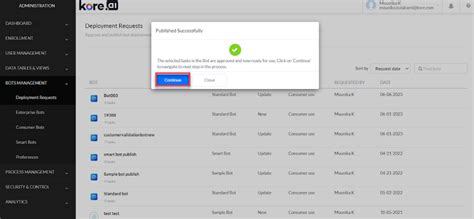 App Management Kore Ai Docs