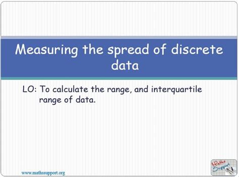 Maths Igcse E11 41 Measuring The Spread Of Discrete Data