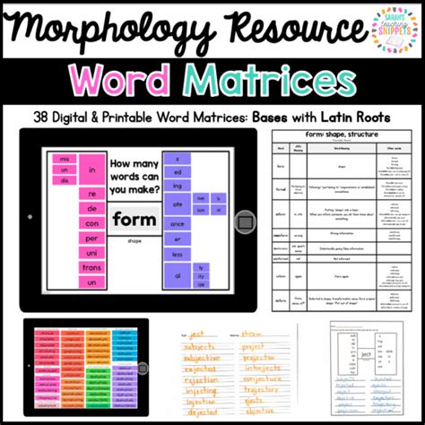 How To Use A Word Matrix Sarahs Teaching Snippets
