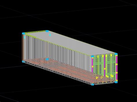 40 Foot Maritime Container In DWG 601 24 KB CAD Library