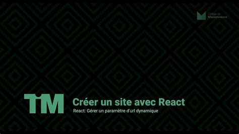 08 React Paramètres Durl Dynamique Et Useparams Youtube