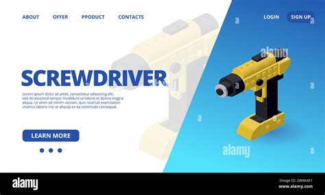 Web Template With A Drill Vector Stock Vector Image And Art Alamy