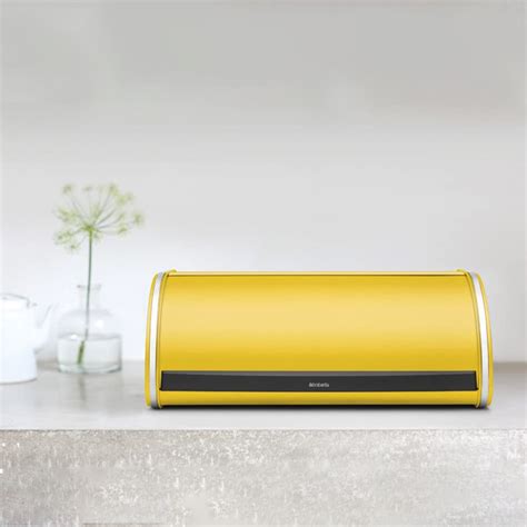 Roll Top Bread Bin Daisy Yellow Tandc
