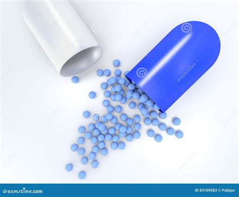 Medische Pil Met Kleine Capsules Stock Illustratie Illustration Of