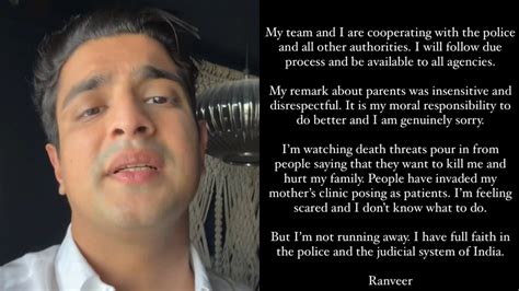 अश्लील जोक्स विवाद रणवीर इलाहाबादिया को मिल रही धमकियां बोले मैं डरा हुआ हूं लेकिन