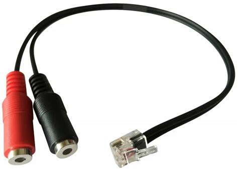 2 PCS Free Shipping Dual 3 5mm Jack To RJ9 Rj10 RJ22 Plug For Analog PC Headset To RJ Connector