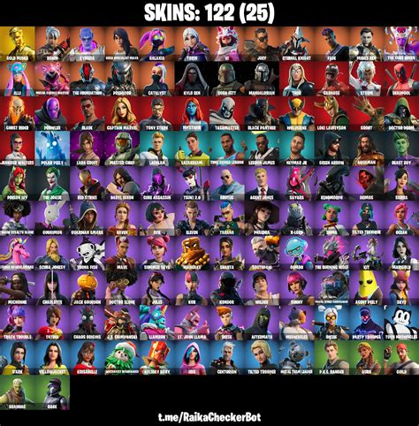 Compra 💎 122 Skins 💎 Gold Midas 💎 Lara Croft 💎 Harley Hitter 💎 Tony