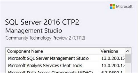 Sql Server 2016 Ctp2