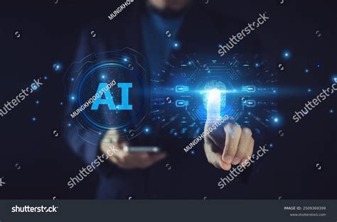 Businessman Strategically Integrating Ai Powered Cyber Security Stock