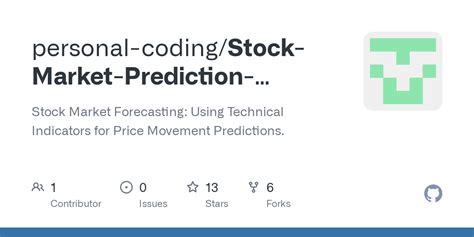 Github Personal Codingstock Market Prediction Forecasting Price Movements Using Technical