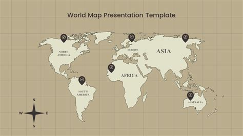 Free Vintage World Map Template PowerPoint And Google Slides
